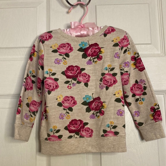 Garanimals | Shirts & Tops | Garanimals Gray Pink Floral Crewneck ...